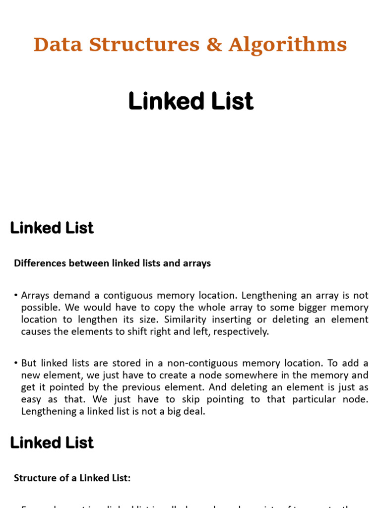Dsa6 Linked List 1 Pdf Pointer Computer Programming