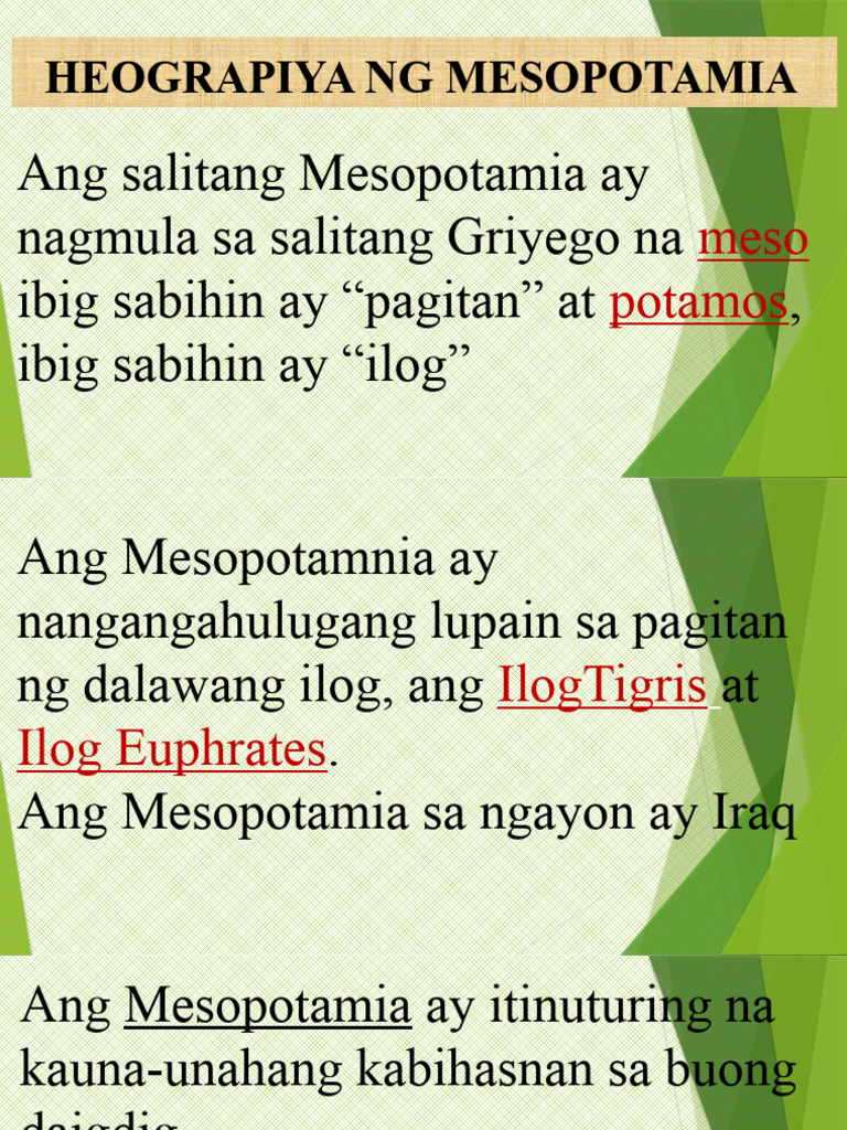 Heograpiya ng Mesopotamia | PDF