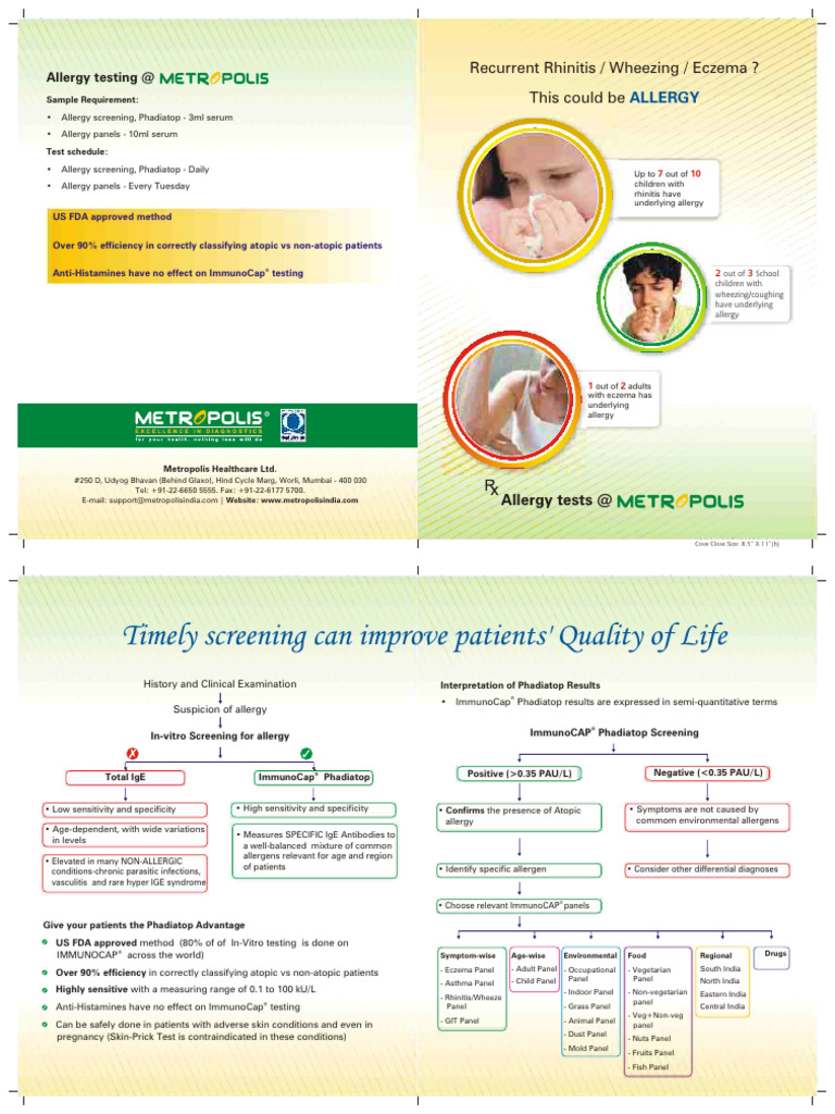 Metro Allergy Collateral LBL | PDF | Allergy | Clinical Medicine