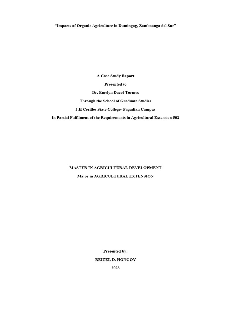 Case Study | PDF | Organic Farming | Agriculture