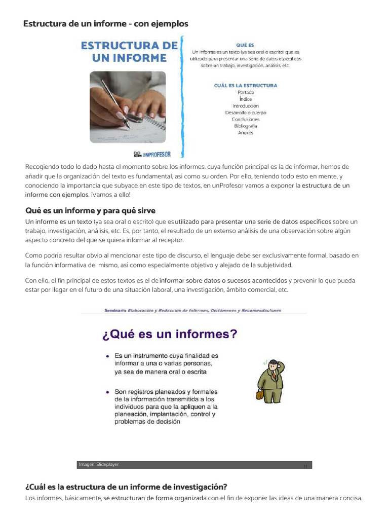 Estructura de Un Informe - Con Ejemplos | PDF | Bibliografía | Guitarras
