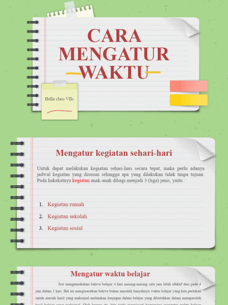 Cara Mengatur Waktu | PDF
