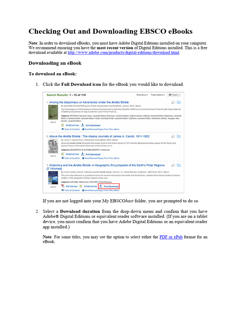 EBSCO Ebooks User Guide | PDF | Digital Rights Management | Computing