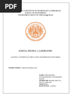 Gyroscope Lab Report: Inertia & Precession | PDF | Rotation Around A ...