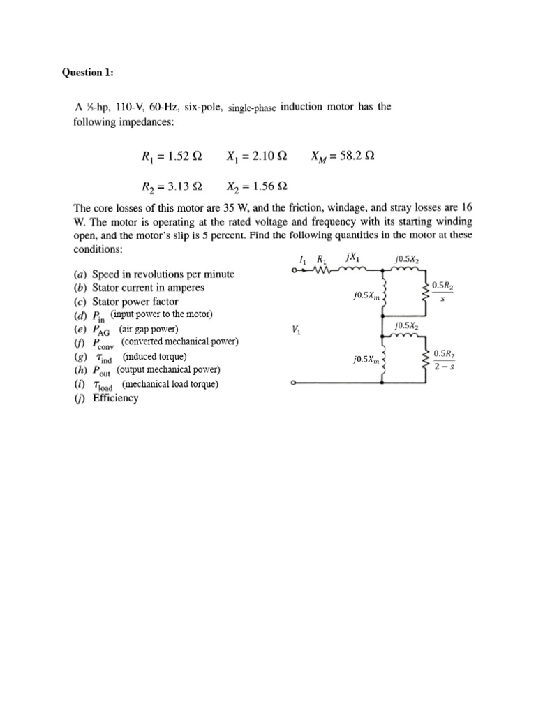 Single Phase Induction Machines Solutions | Download Free PDF | Electrical Engineering | Electricity