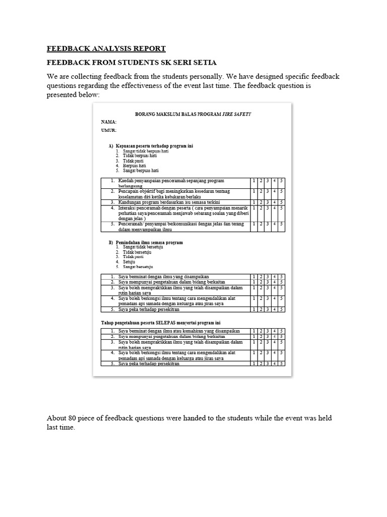 Feedback Analysis Report | PDF