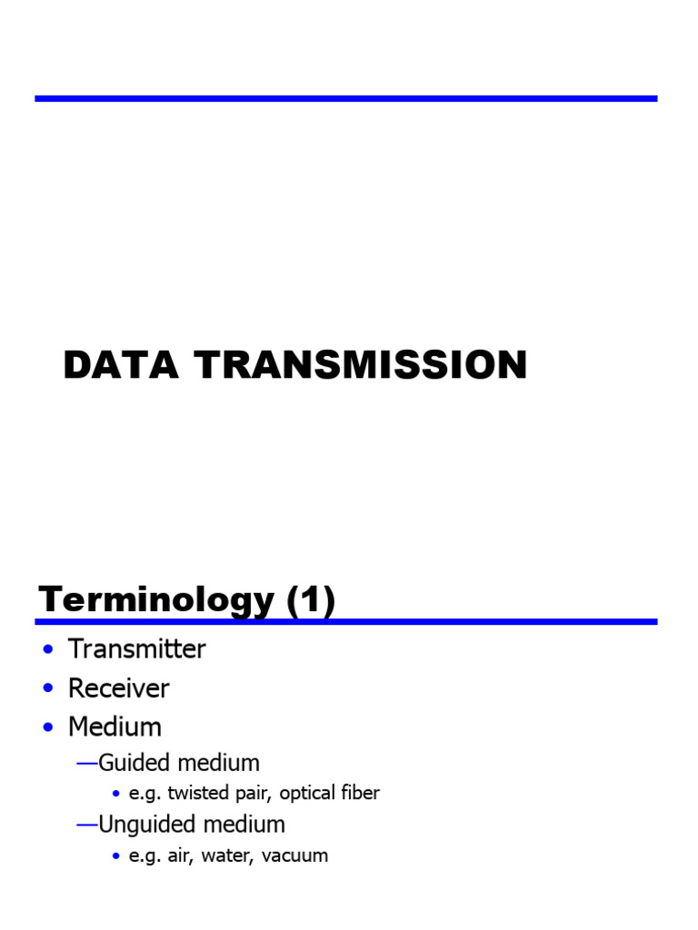 Data Transmission | PDF | Cellular Network | Transmission Medium