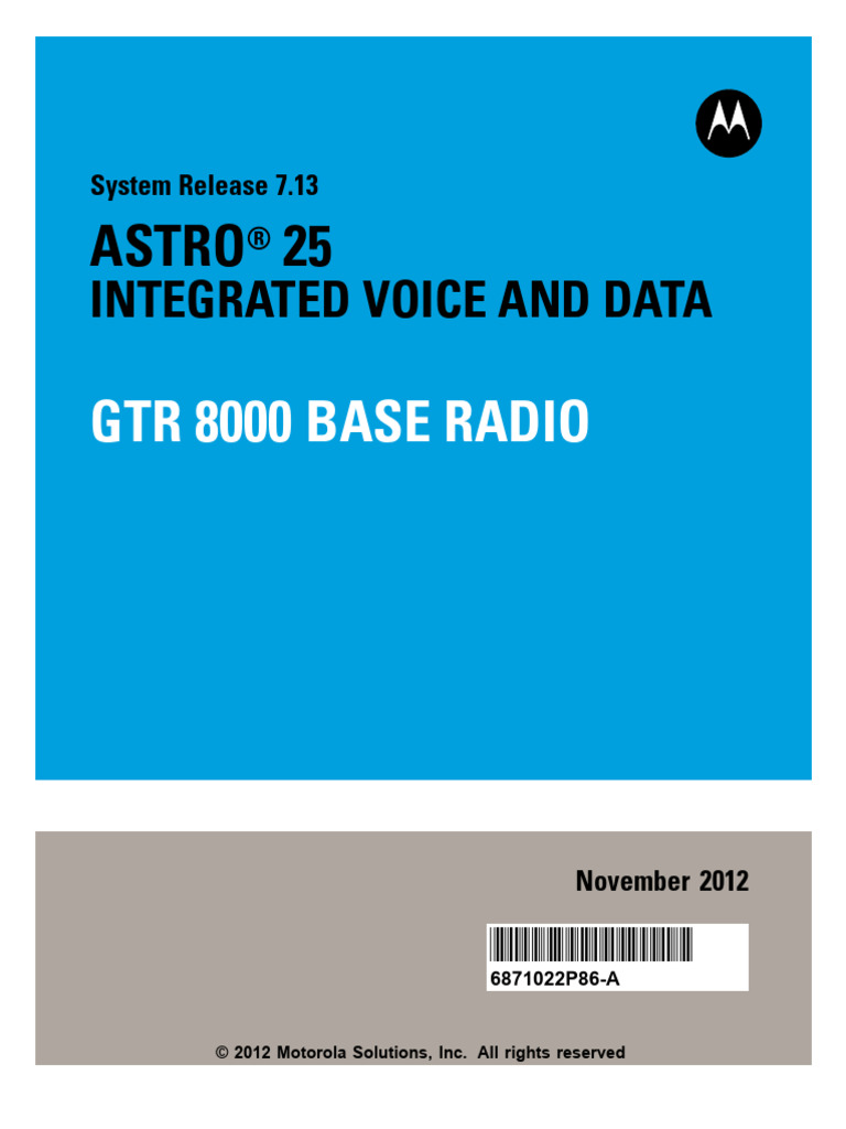 GTR8000 User Manual 6871022P86-A | PDF | Very High Frequency | Trademark