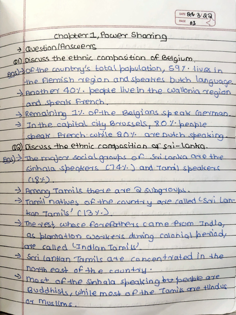 Ch-1, Power Sharing Question Answers | PDF | Social Science | Foreign ...