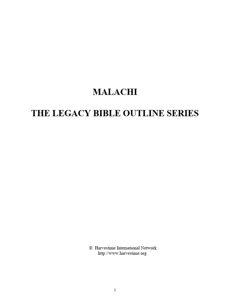 Malachi Outline | PDF