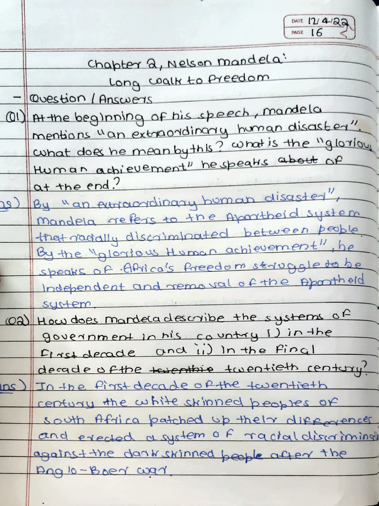 English Nelson Mandela Assignment | PDF