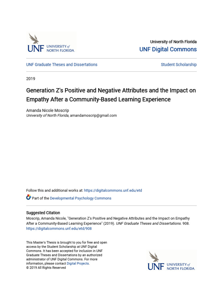 Generation Zs Positive and Negative Attributes and The Impact On | PDF ...