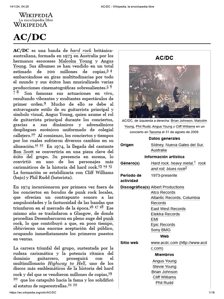 Ac DC | PDF | La música rock | Industria de la música