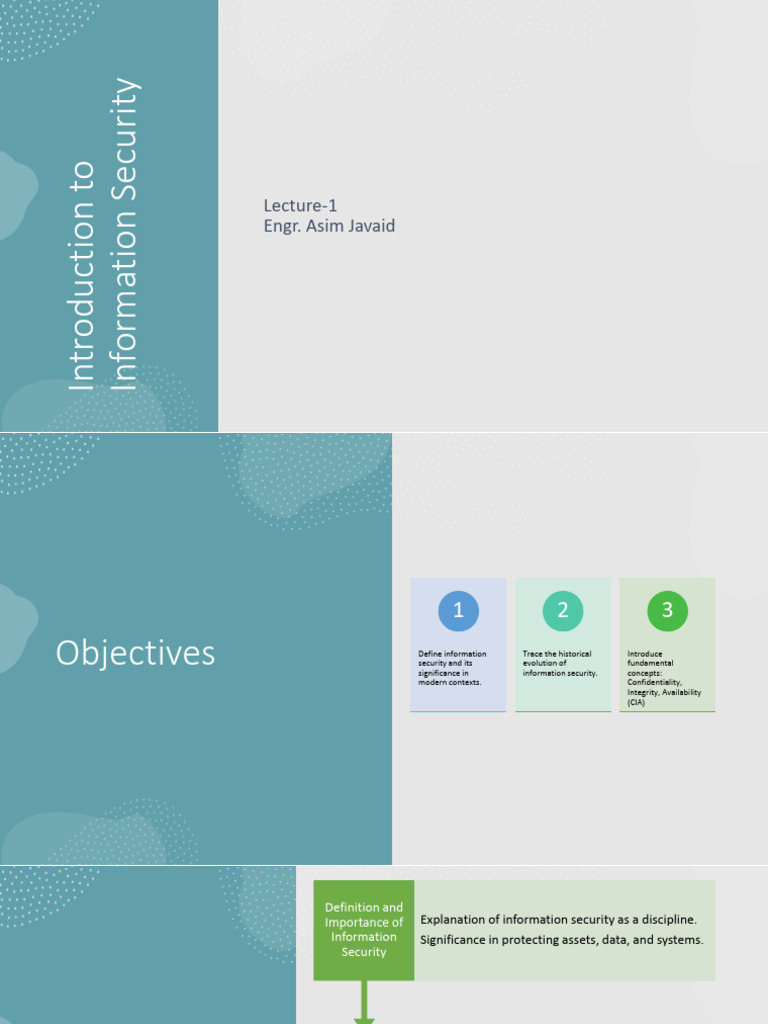 Lec 1 Introduction To Information Security Pdf Information Security Security