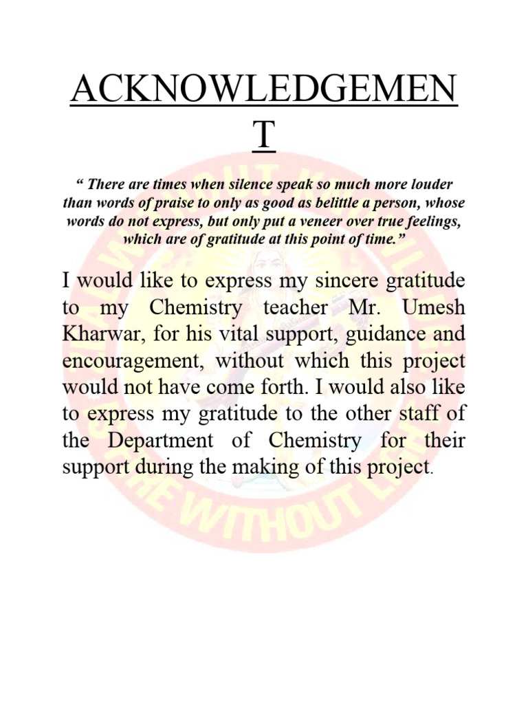 Acknowledgement | PDF
