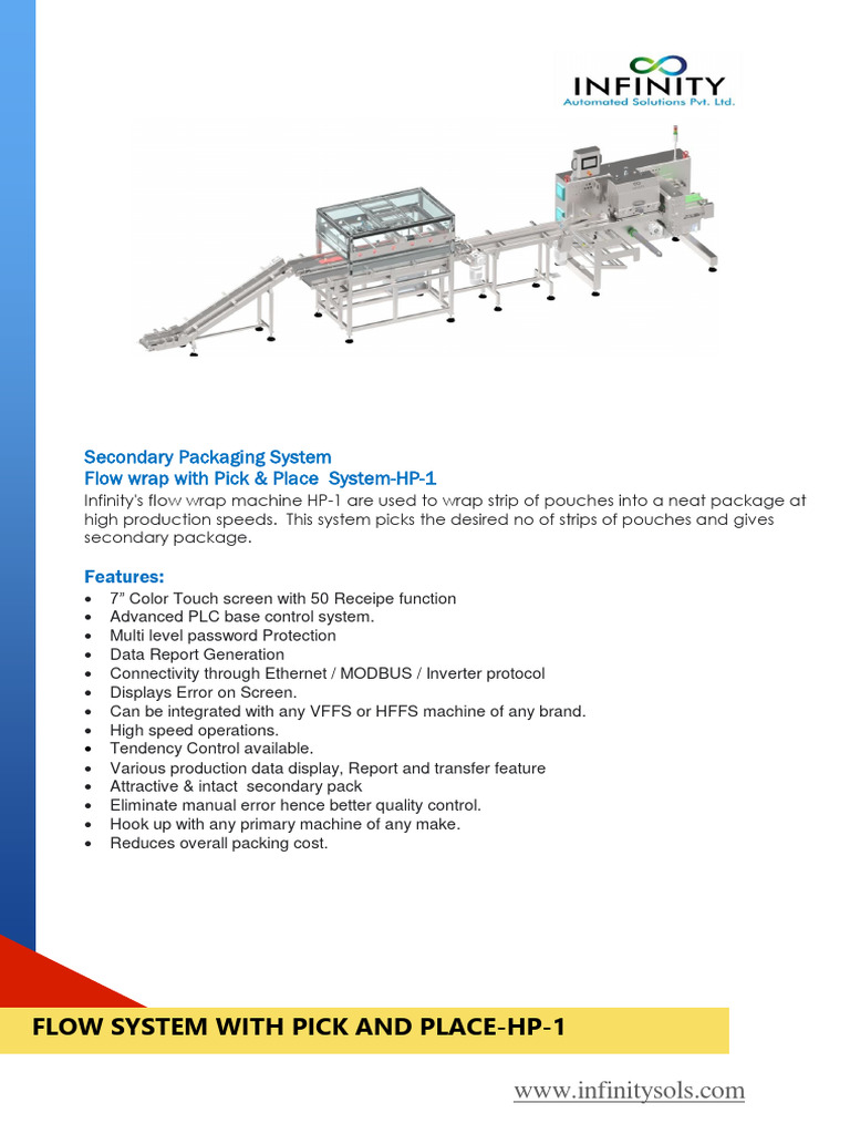 Brochure-Flow Wrap Pick & Place - 2 Head - HP-1 | PDF