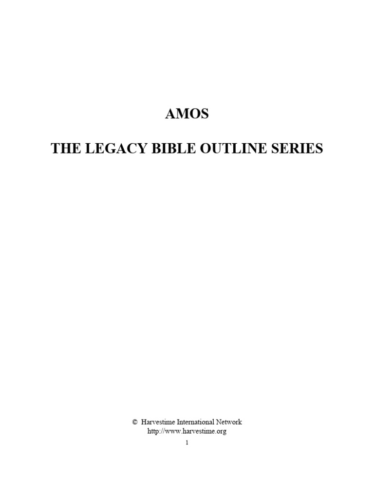 Bible Study Guide: Amos | PDF
