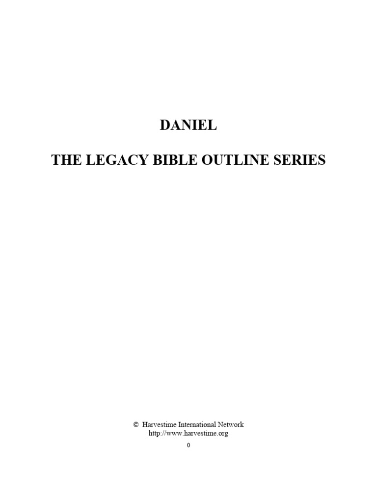 Daniel Outline | PDF | Shadrach, Meshach, And Abednego | Daniel ...