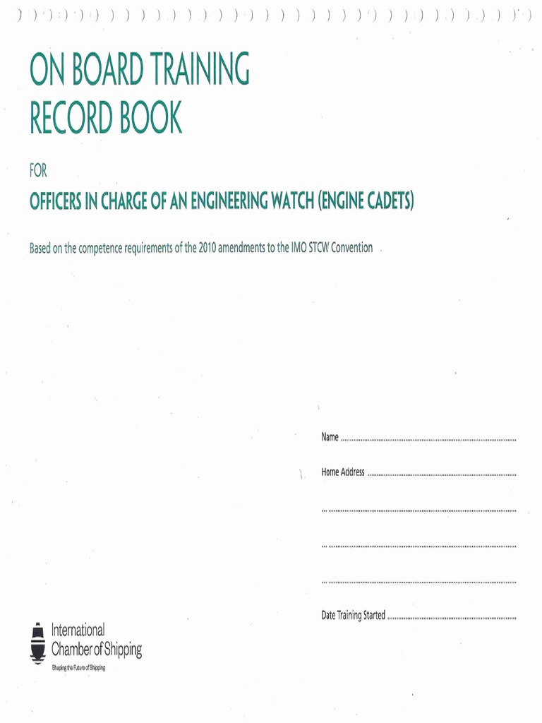 On Board Training Record Book | PDF