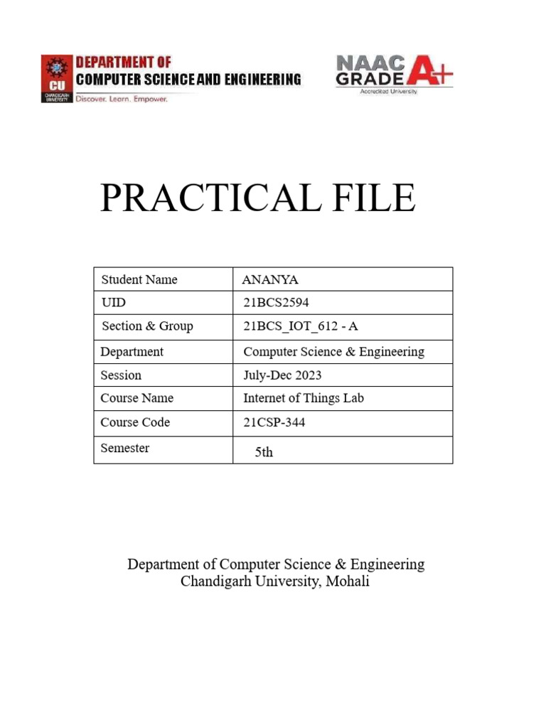 Practical File | Download Free PDF | Arduino | Microcontroller