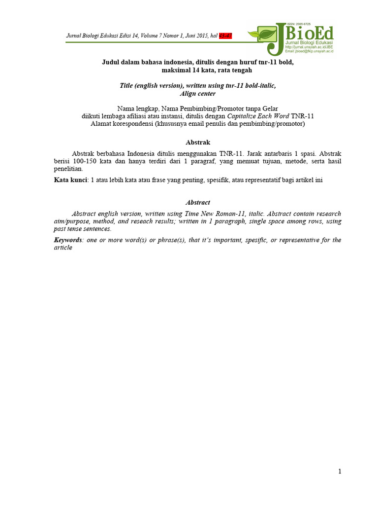 Panduan Penulisan Jurnal Edukasi | PDF | Metode & Bahan Ajar | Sains & Matematika