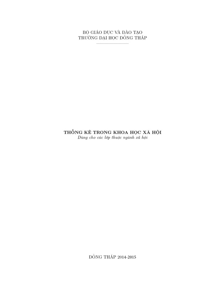 Bai Giang Thong Ke KHXH | PDF