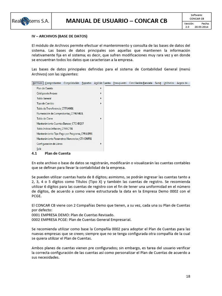 Manual Concar | PDF | Contabilidad | Software