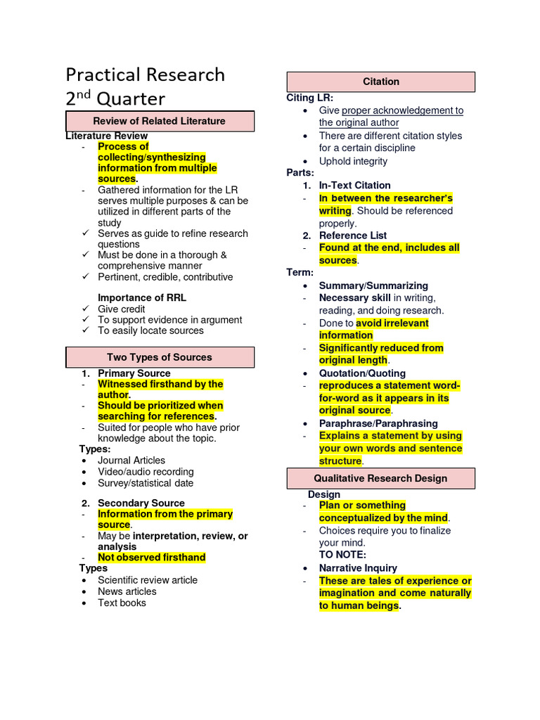 Practical Research 1 Reviewer | PDF