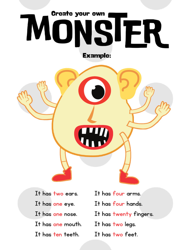 Create Your Own Monster Activity Sheet | PDF