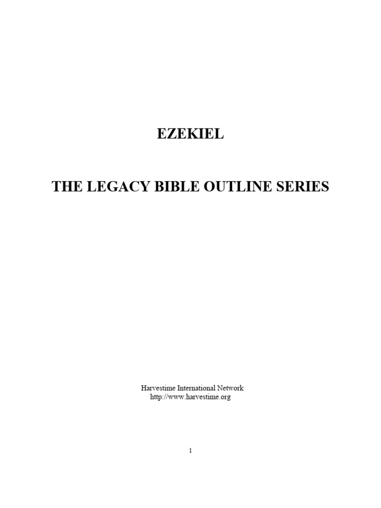 Ezekiel Outline | PDF | Babylonian Captivity | Bible Prophecy