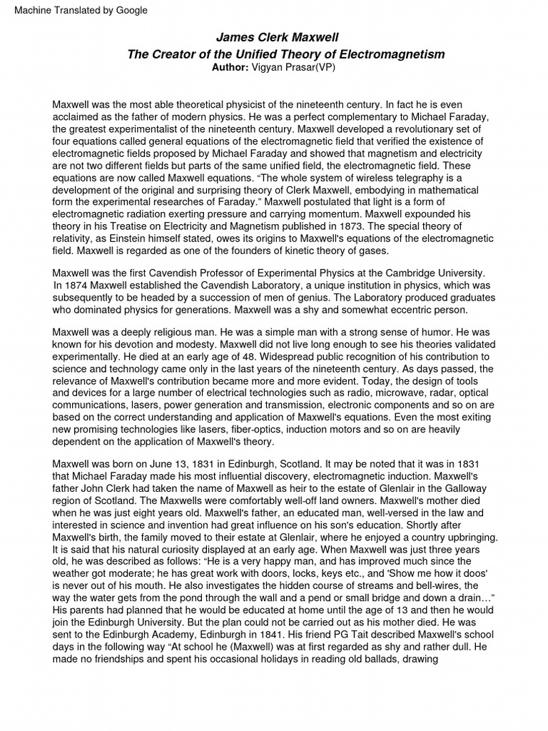 ARTICULO Tarea1 | PDF | James Clerk Maxwell | Electromagnetic Radiation