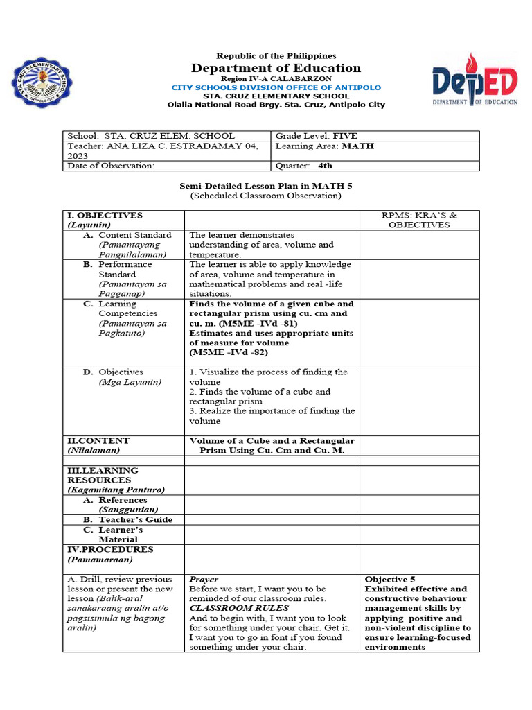 Math 5 | PDF | Volume | Length