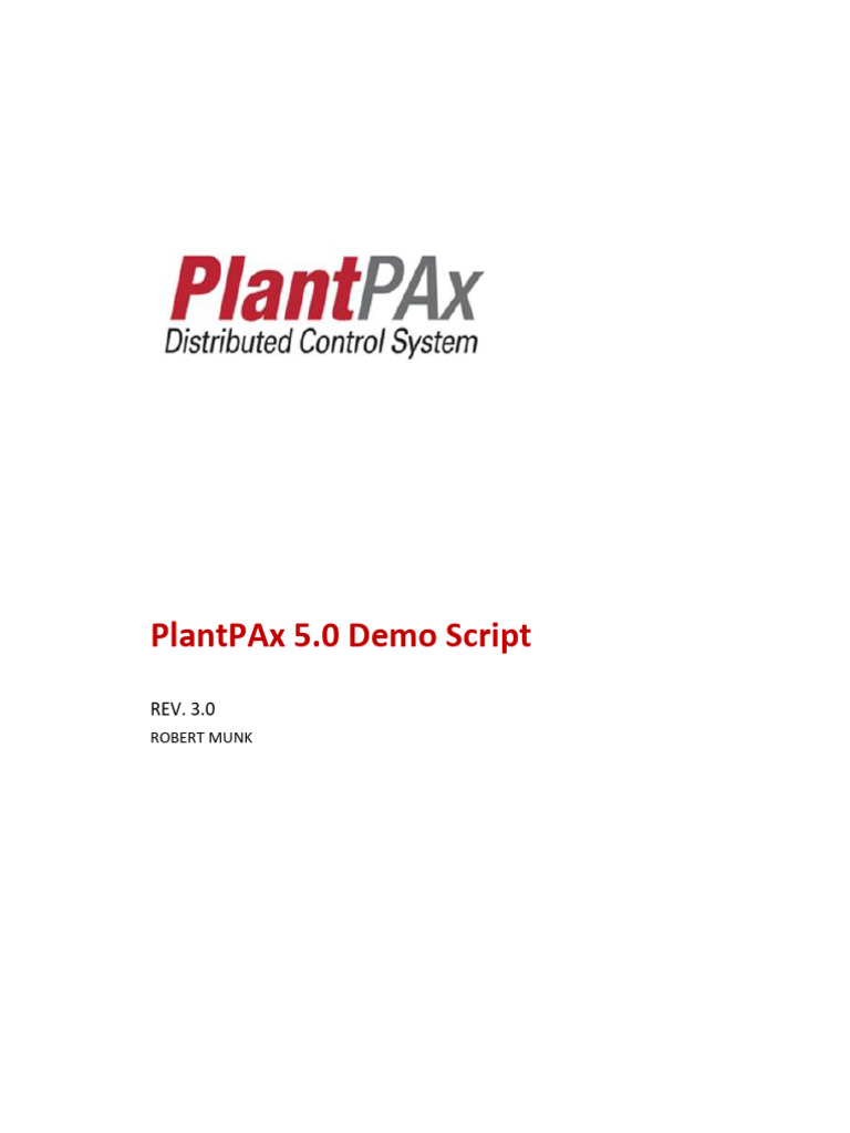 04 PlantPAx 5.0 Demo Script v3.0 | PDF | Library (Computing) | Central ...