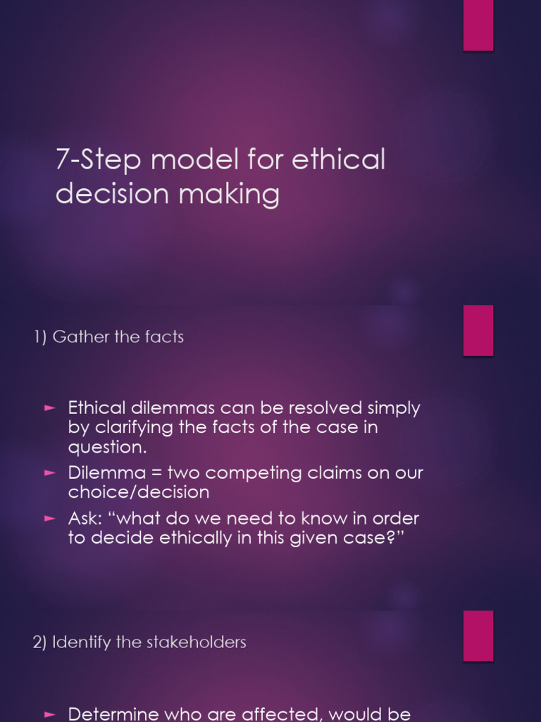 7-Step Model For Ethical Decision Making | PDF | Thought | Morality