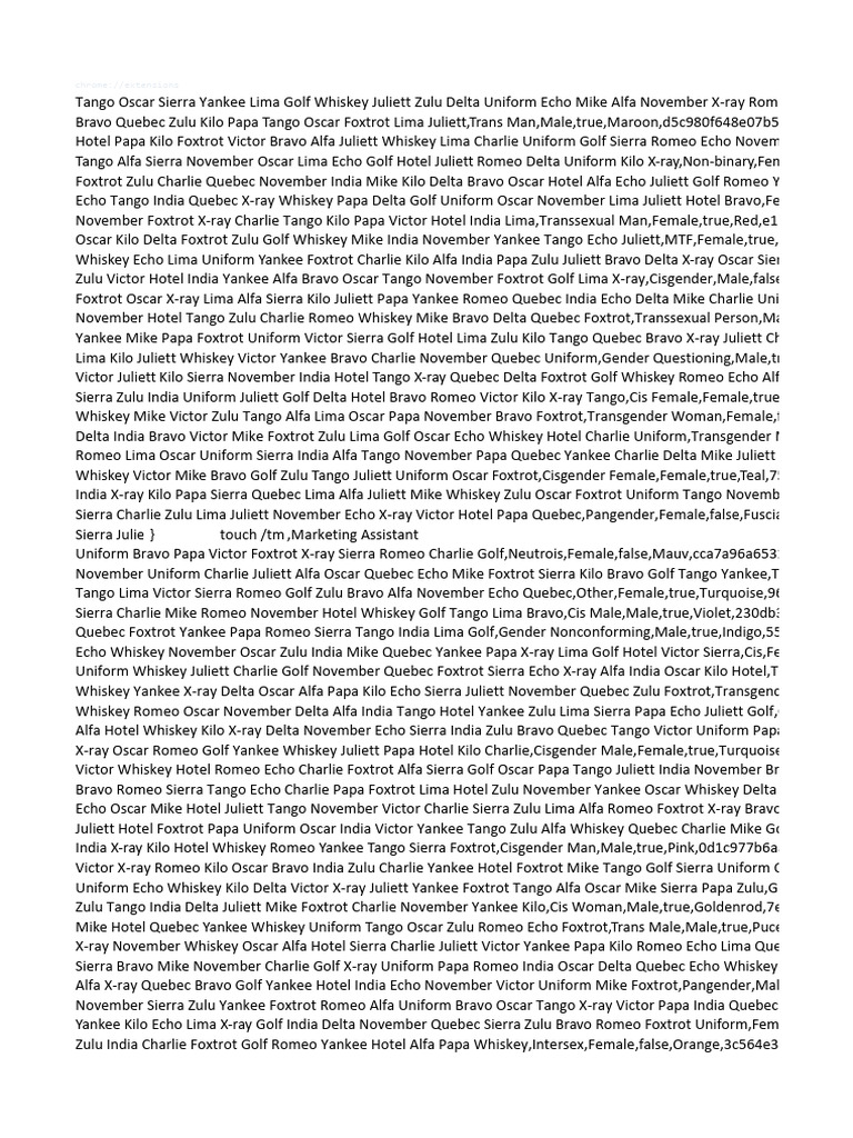 Mock Data | PDF | Transgender | LGBTQIA+ Studies