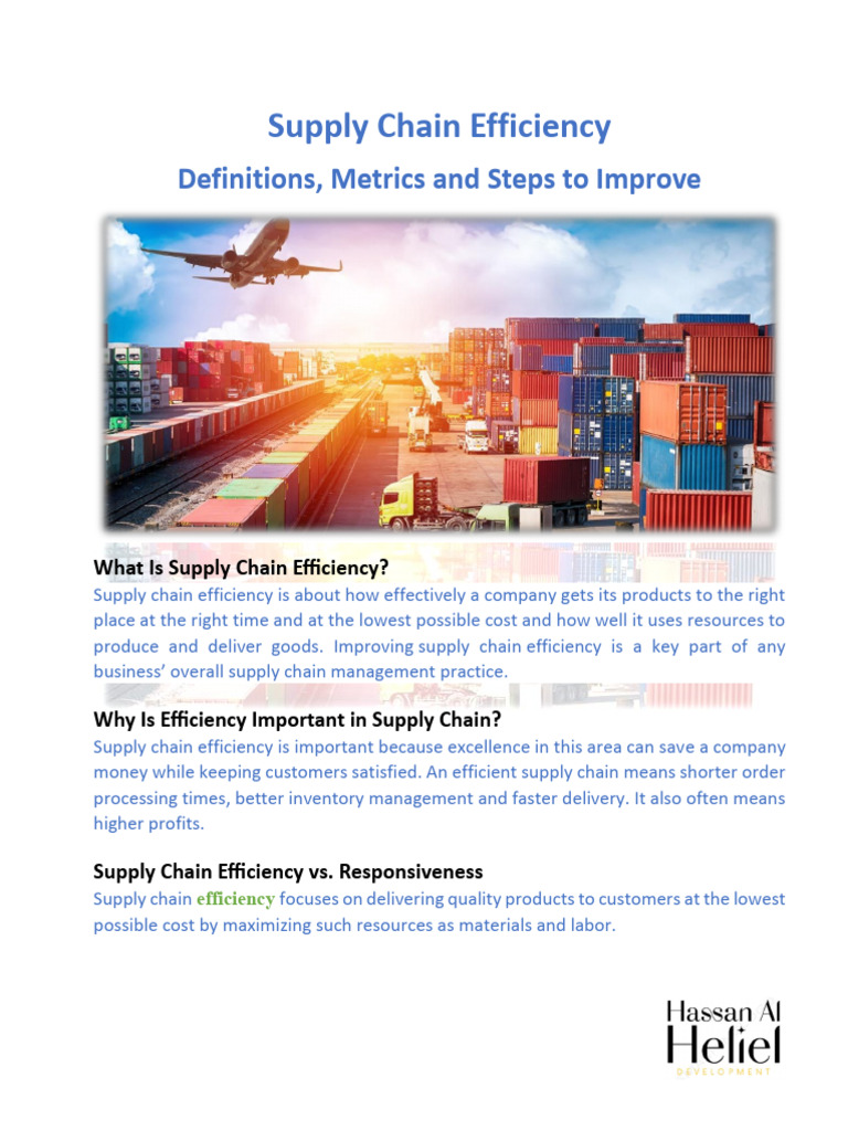 Efficiency Definitions, Metrics and Steps to Improve | PDF | Supply Chain | Inventory