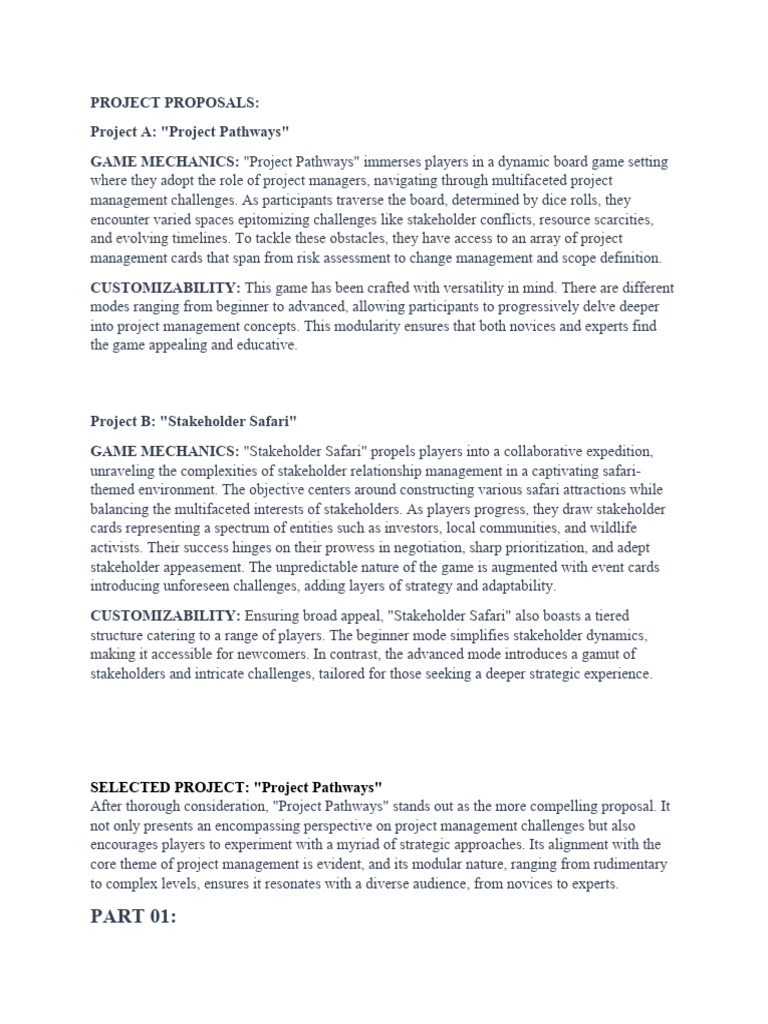 Project Proposals | PDF