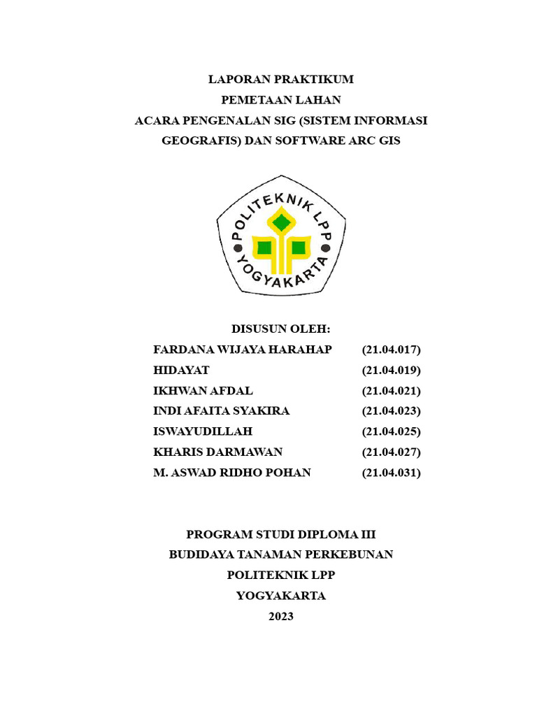 Laporan Pemetaan Pengenalan SIG (Sistem Informasi Geografis) Dan Software Arcgis - Kelompok 1 ...