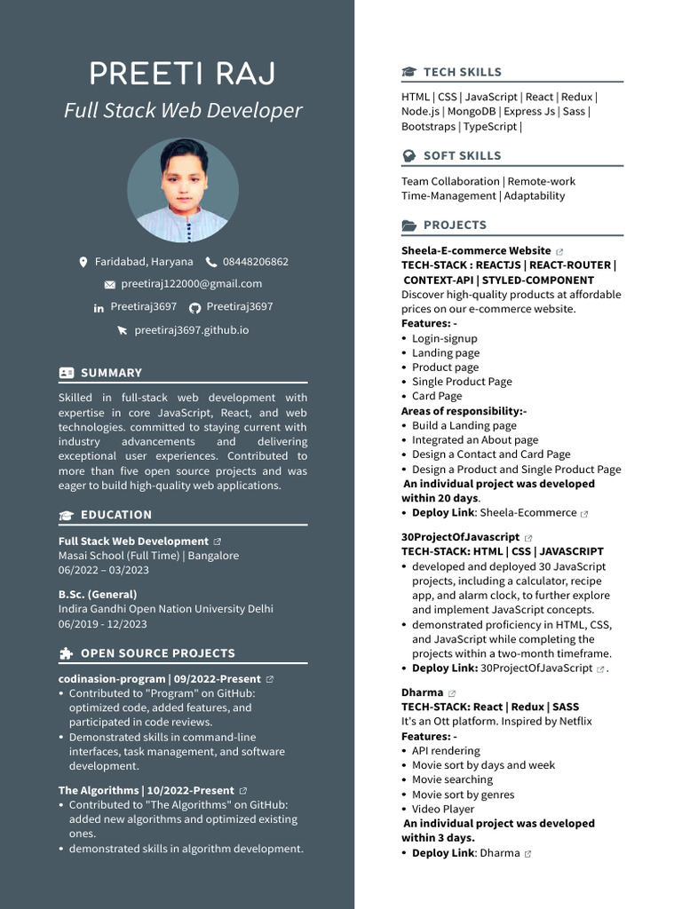 Preeti Raj Resume | PDF
