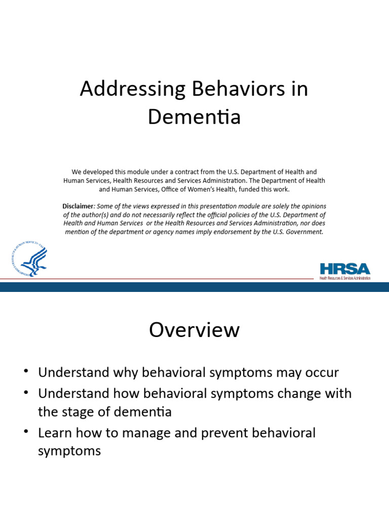 addressing-behaviors | PDF | Dementia | Alzheimer's Disease