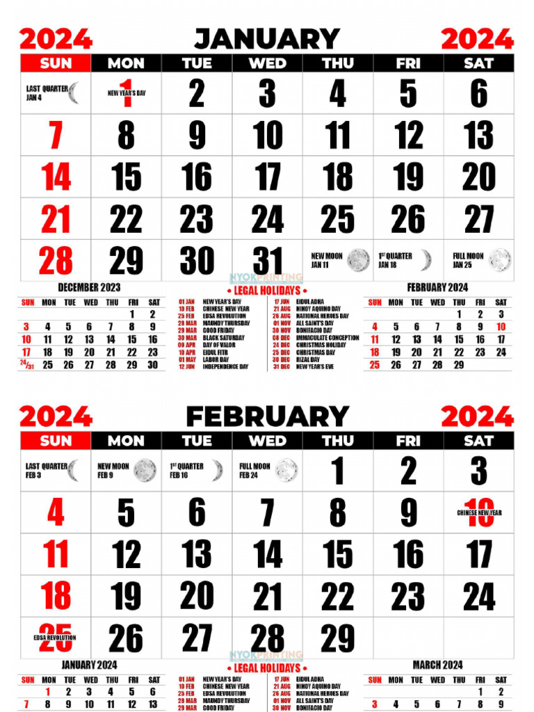 Free A4 Calendar | PDF
