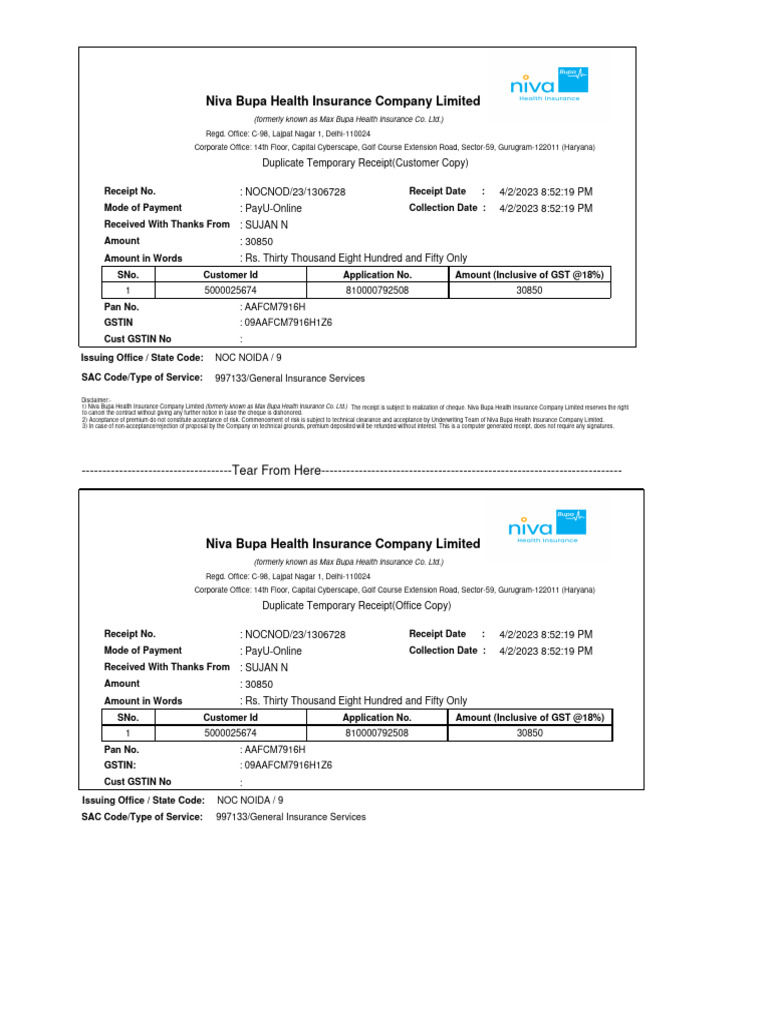 Niva Bupa Health Insurance Company Limited | PDF | Insurance | Economies
