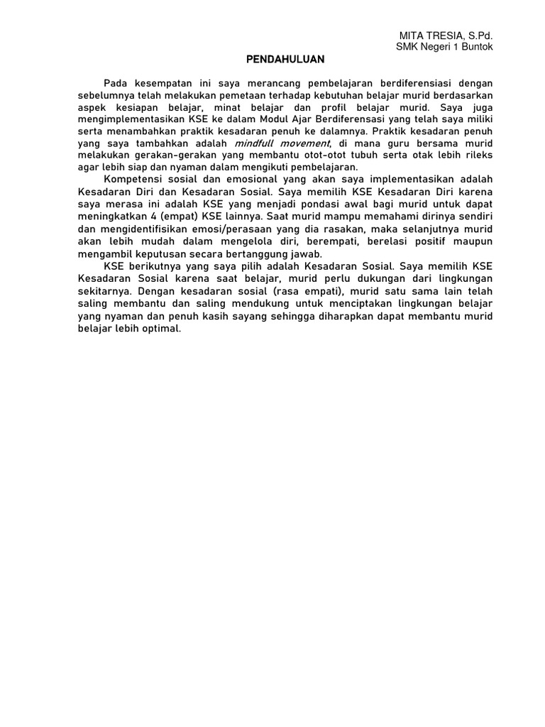 MODUL AJAR Projek IPAS_MITA TRESIA | PDF