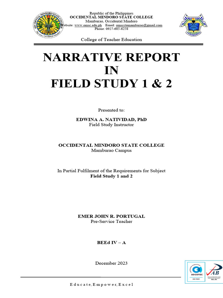 Field Study Report: Teacher Education Insights | PDF | Teachers | Learning
