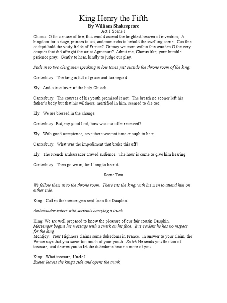 Henry V: Prelude to Agincourt | PDF | Battle Of Agincourt | Treason