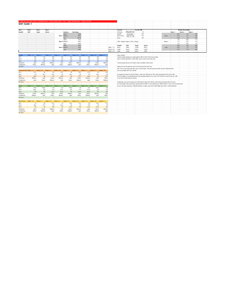 Brian Alsruhe Powerbuilding 5-3-1 Variant | PDF | Weight | Weight Training