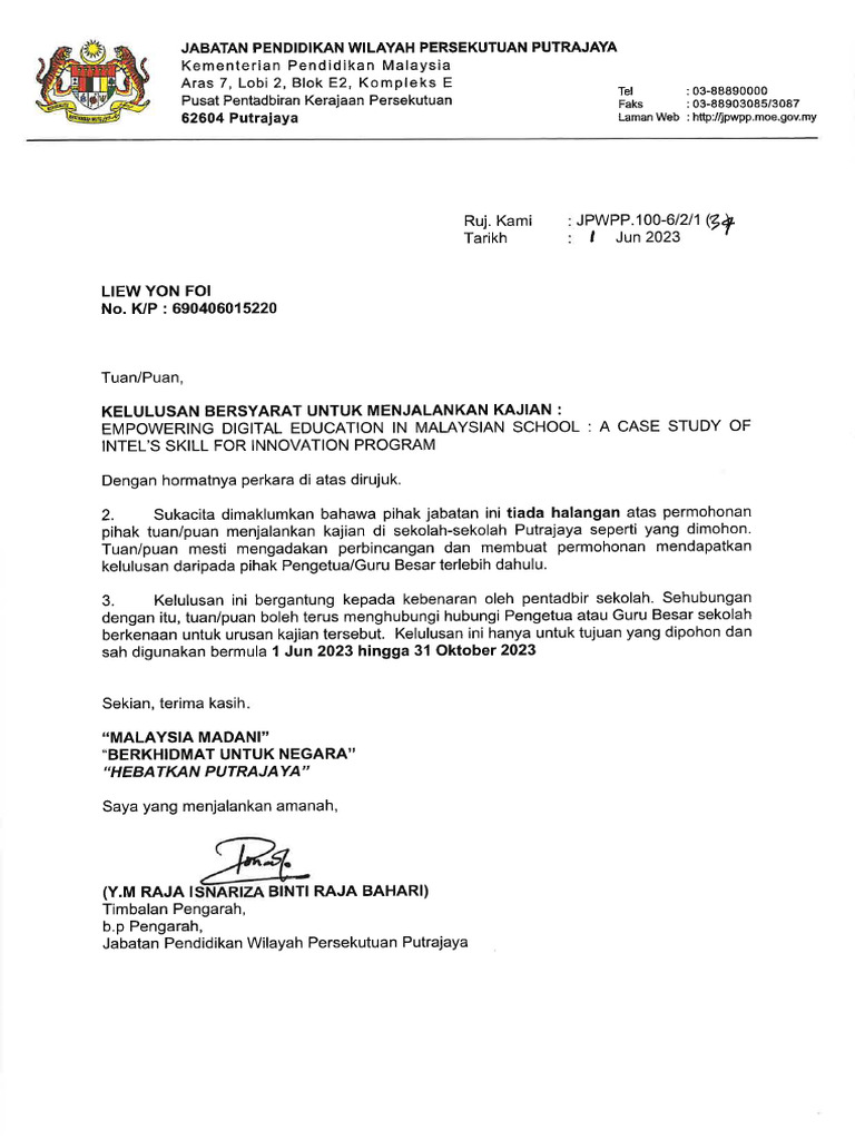 SK LIEW YON FOI-negeri | PDF