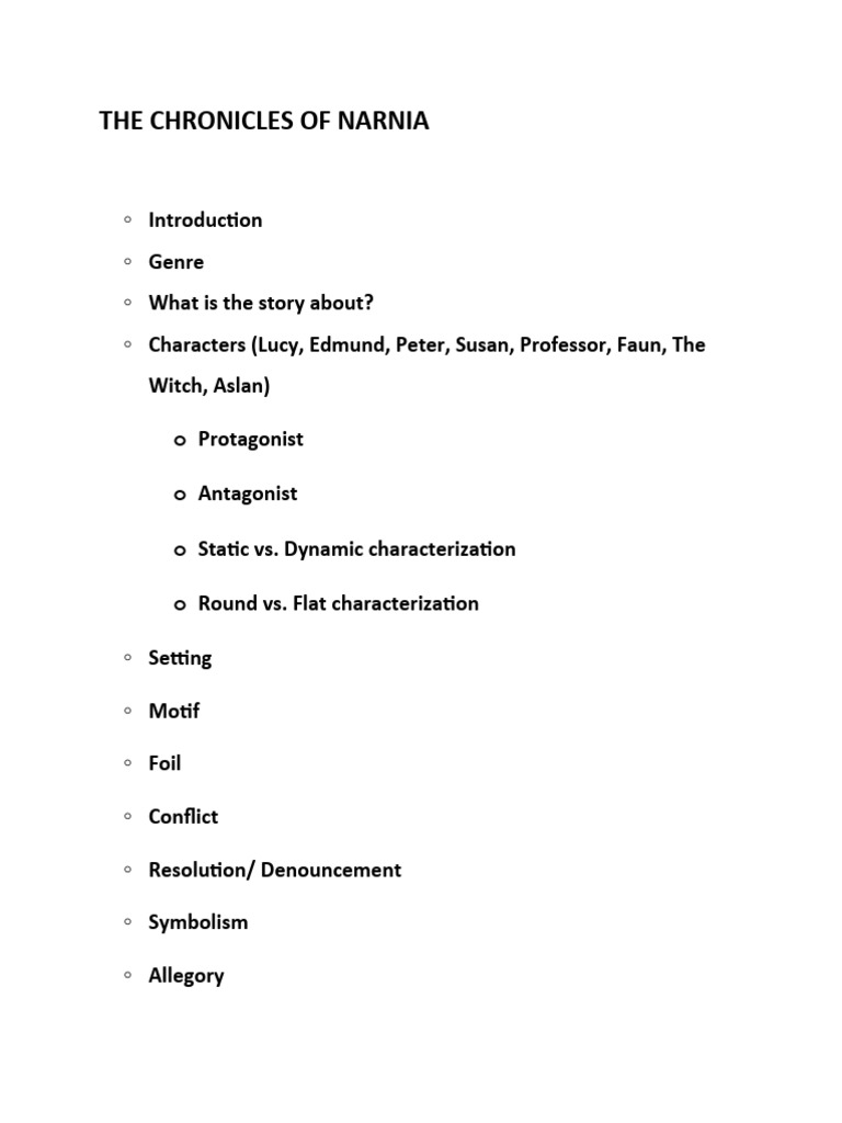 THE CHRONICLES OF NARNIA Plannin | PDF | The Chronicles Of Narnia | Aslan