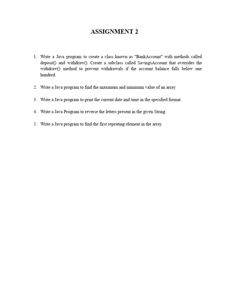 Oopm Assignment 2 | PDF