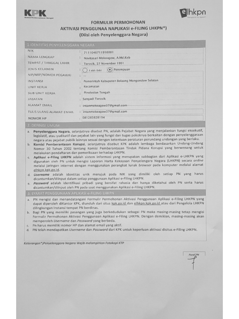 Formulir | PDF